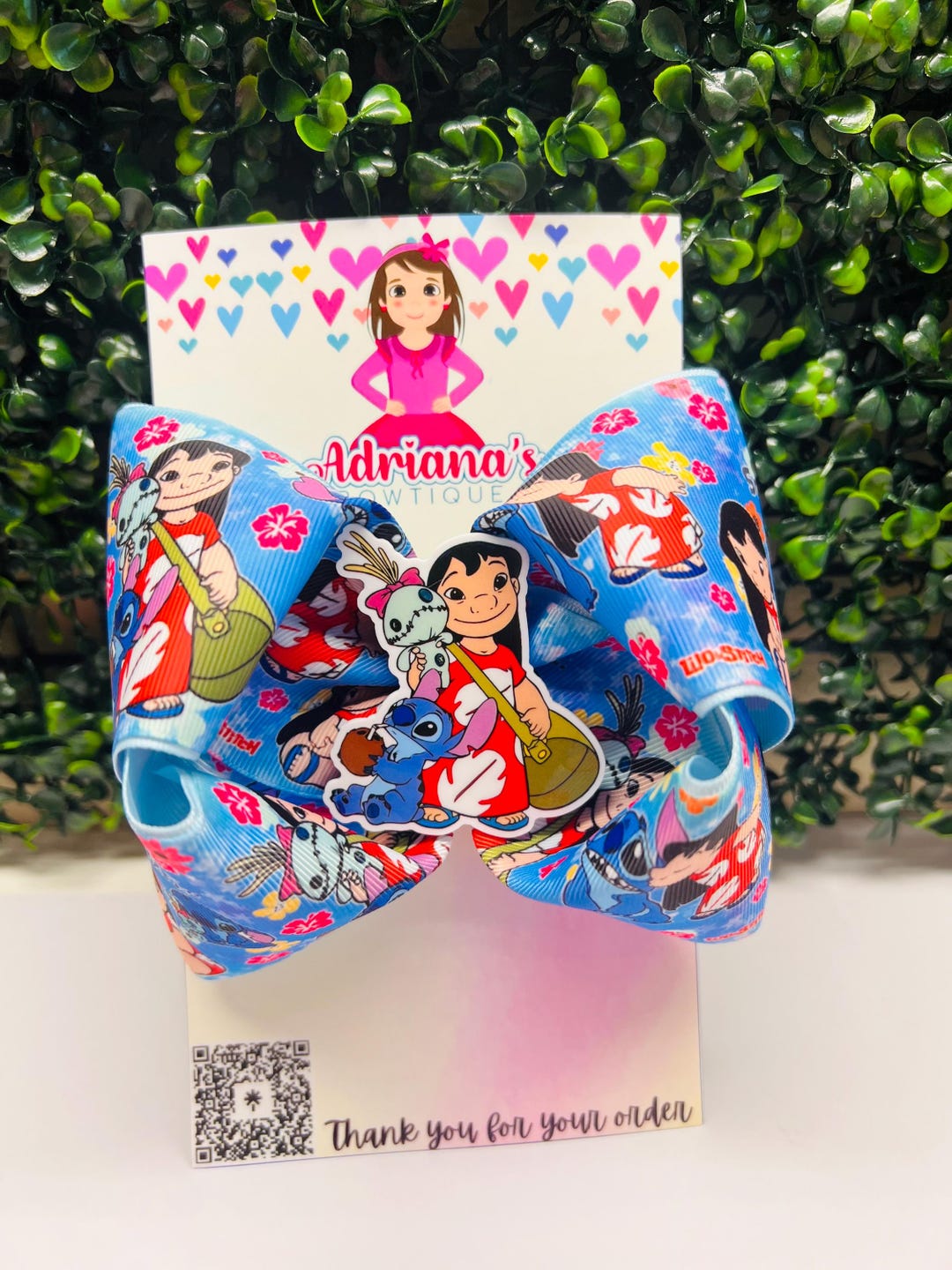 Lilo Hair Bow, Blue Alien Bow, Ohana Birthday Bow, Stitch Bow, Stitch ...
