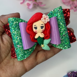 Princess Inspired Bow - Mermaid Bow- Character Princess Bows - Princess ...