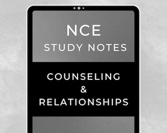 NCE, NCMHCE, and CPCE Comprehensive Study Guide - Etsy