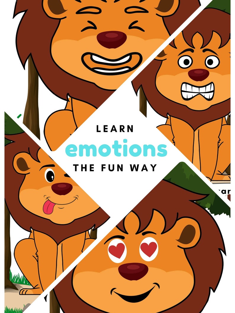 Lion Themed Emotions Matching Activity Printable - Etsy