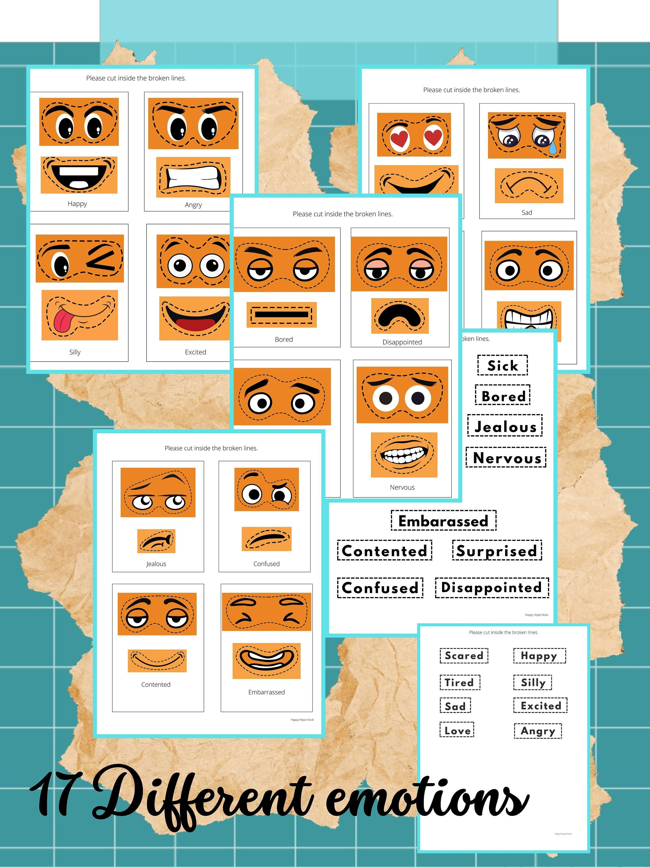Lion Themed Emotions Matching Activity Printable - Etsy