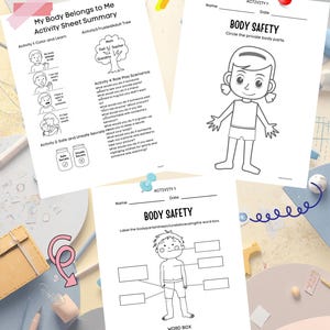 My Body Belongs to Me - Kids Body Safety Poster and Activity Worksheet ...