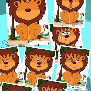 Lion Themed Emotions Matching Activity Printable - Etsy