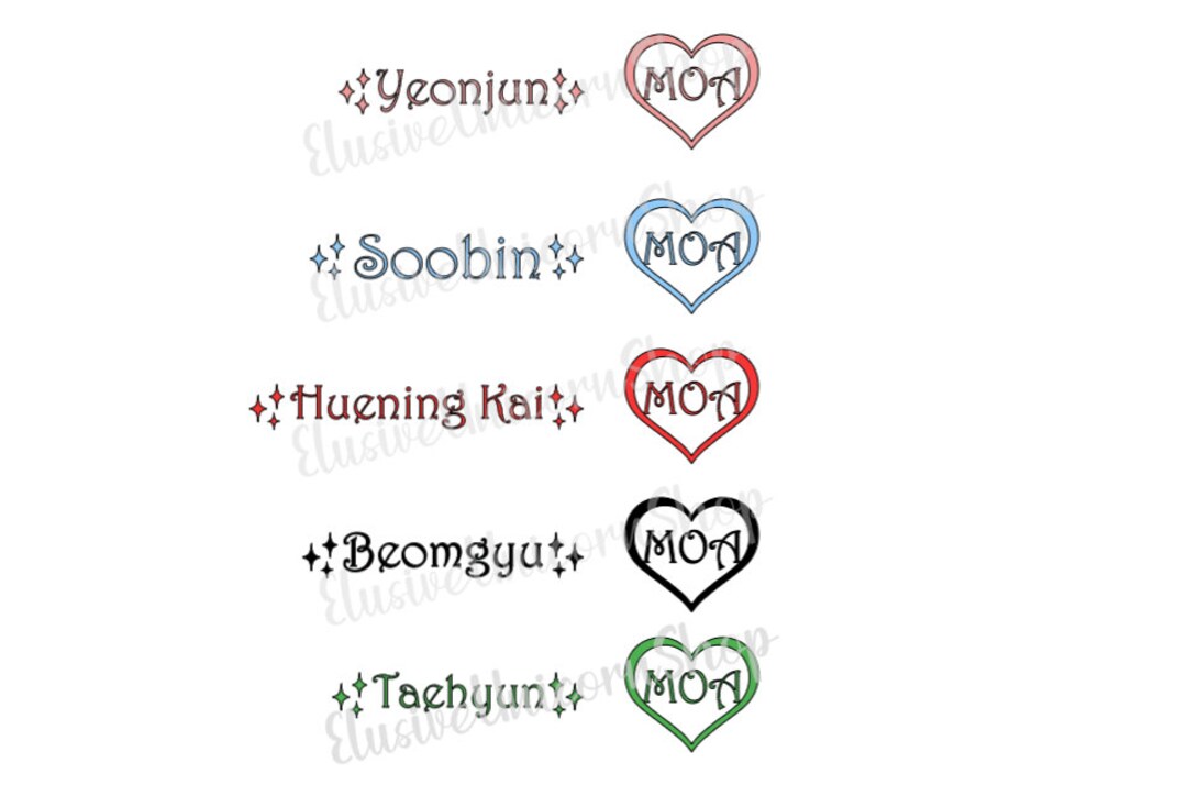 TXT Lightstick Sticker Decal Bias and MOA Decals - Etsy