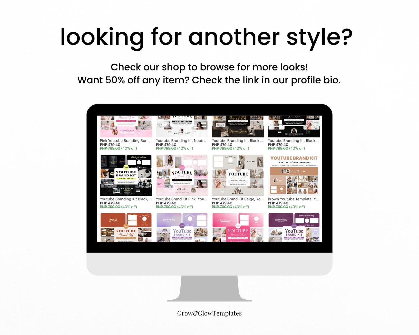 Youtube Banner Pink, Youtube Banner Kit Pink Template Canva, Pink ...