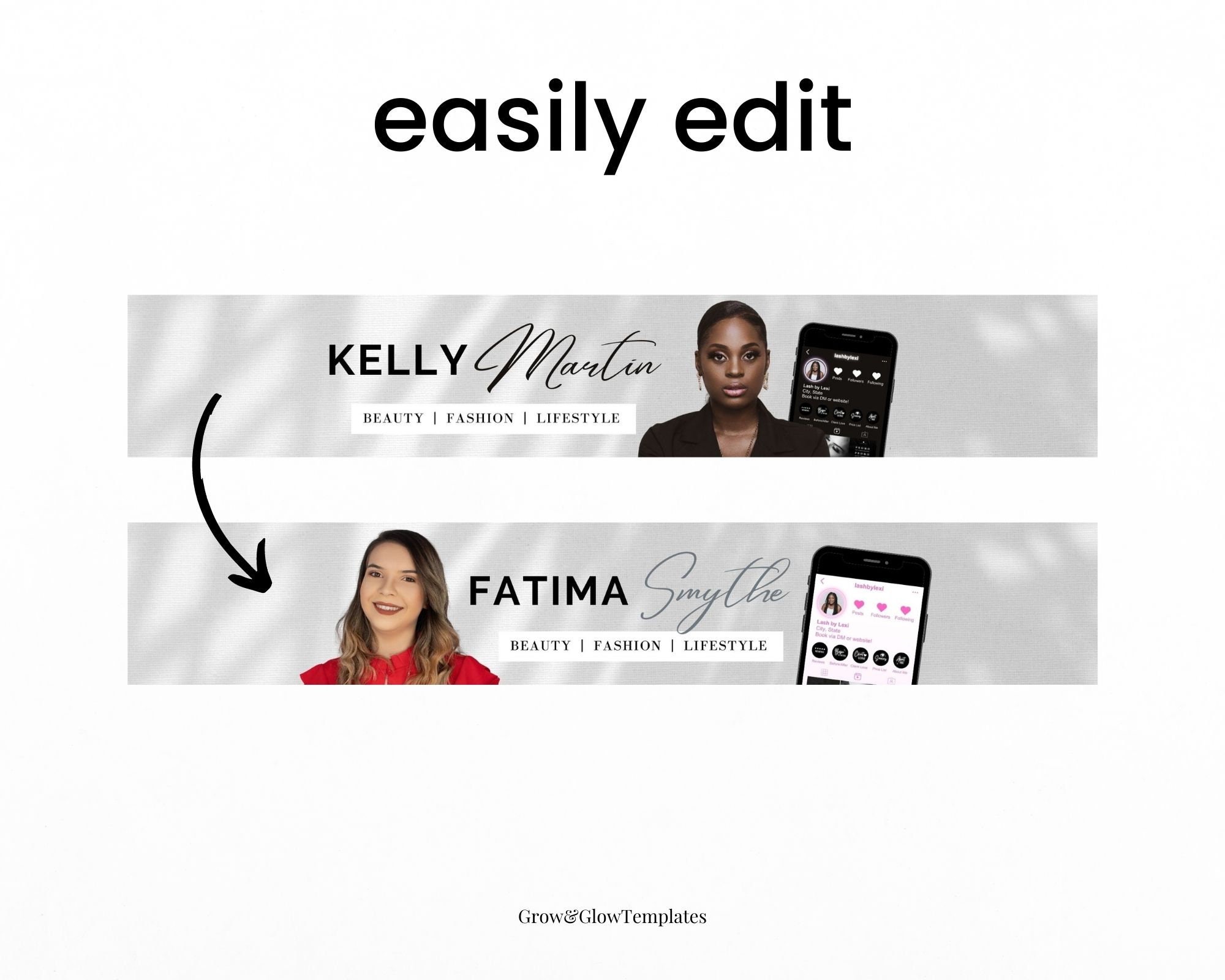 Black White Gray Youtube Brand Kit, Youtube Banner for Realtor Canva ...