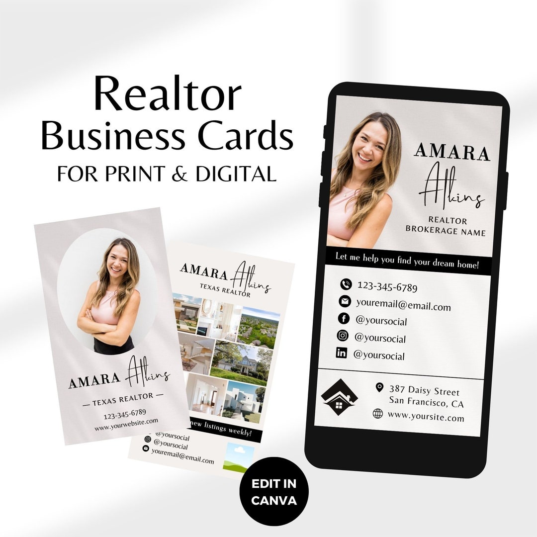 Virtual Business Card Template Canva, Luxury Business Card Templates ...