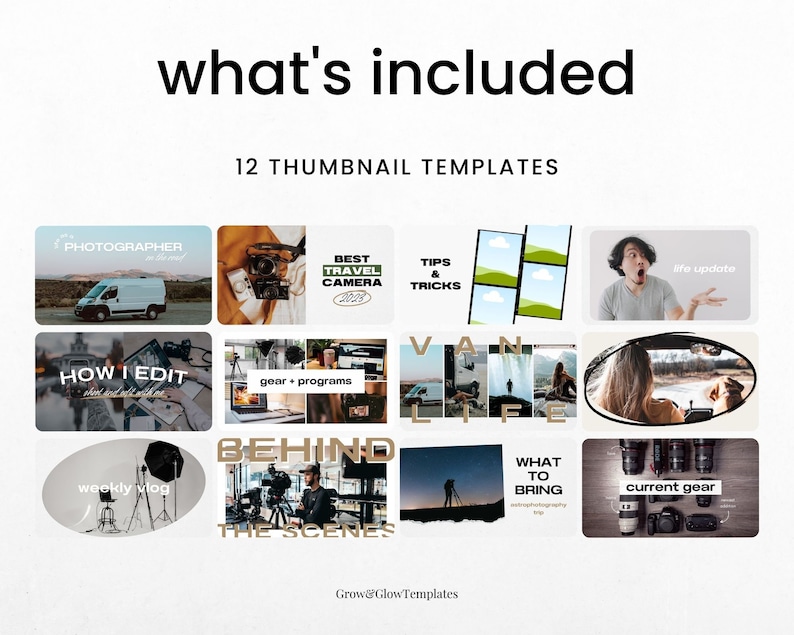 Youtube Thumbnail Templates: Canva Masculine Theme (digital Download ...