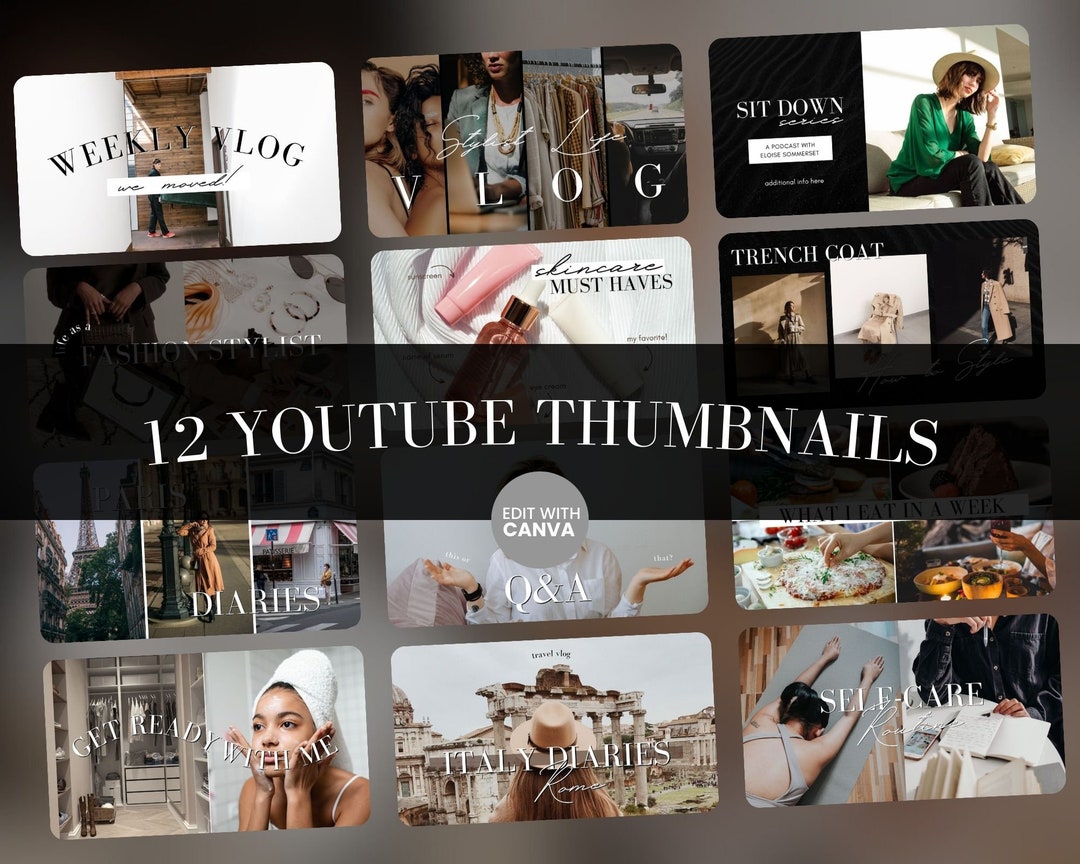 Youtube Thumbnail Templates Canva, Editable Youtube Thumbnails Canva ...