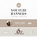Youtube Banner Templates Canva Neutral, Canva Template Aesthetic ...