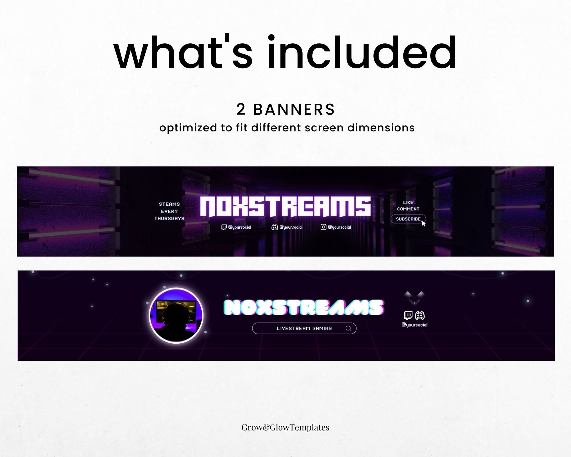 Youtube Branding Kit Gaming Canva, Youtube Banner Gaming, Youtube ...