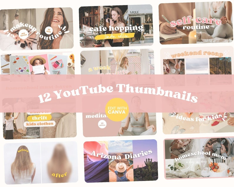 Canva Youtube Thumbnail, Modern Youtube Thumbnails, Retro Youtube ...