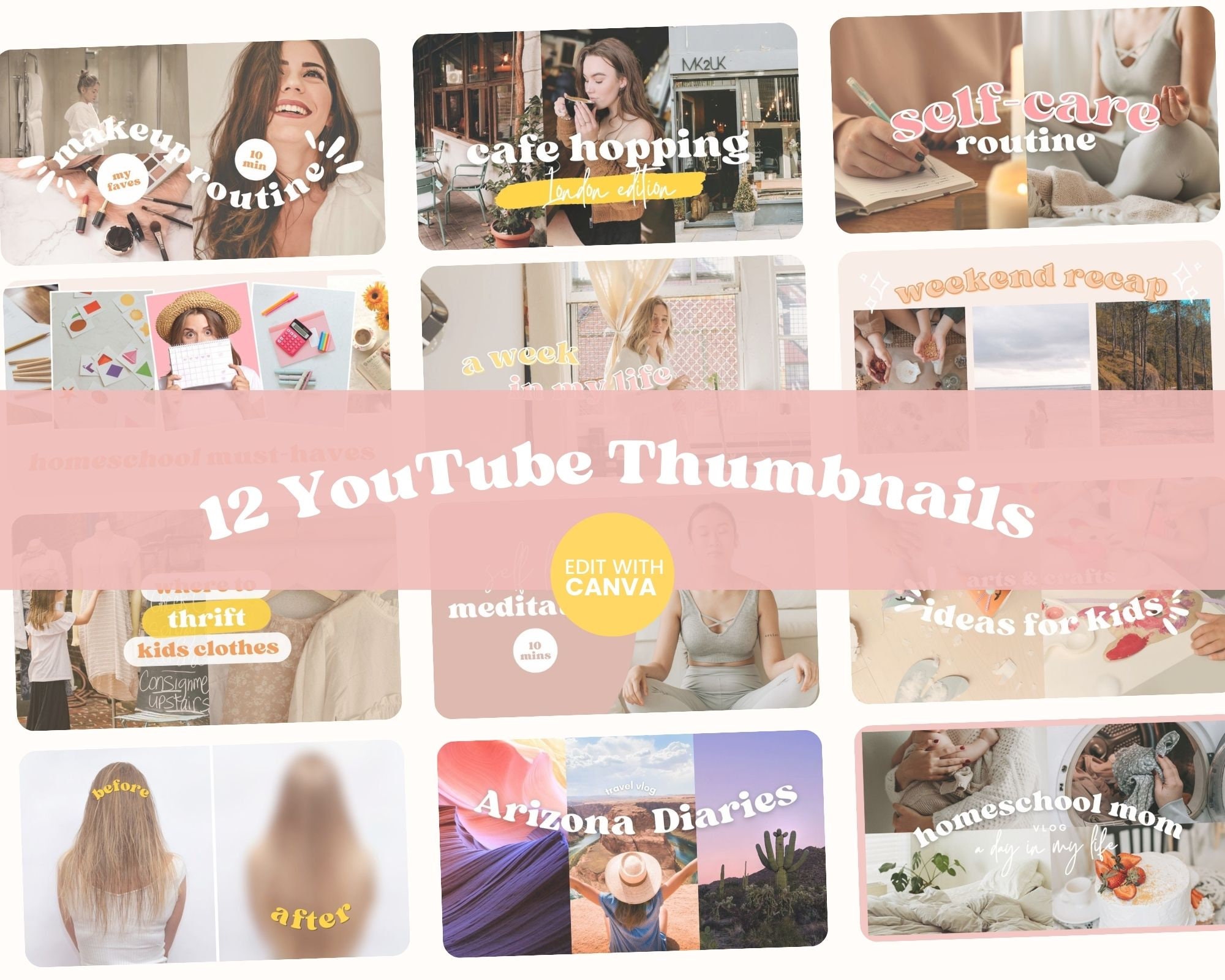 Canva Youtube Thumbnail, Modern Youtube Thumbnails, Retro Youtube ...