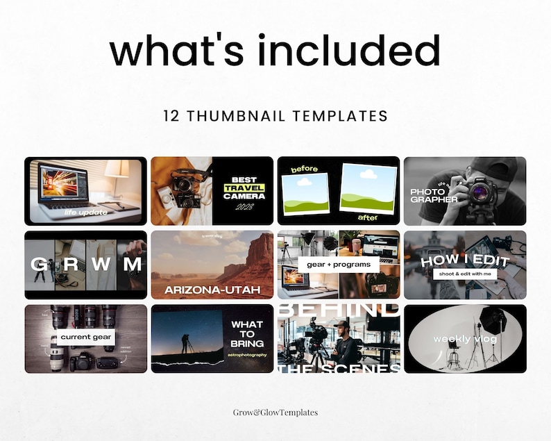 Modern Youtube Thumbnail Templates Canva, Minimal Youtube Thumbnails ...