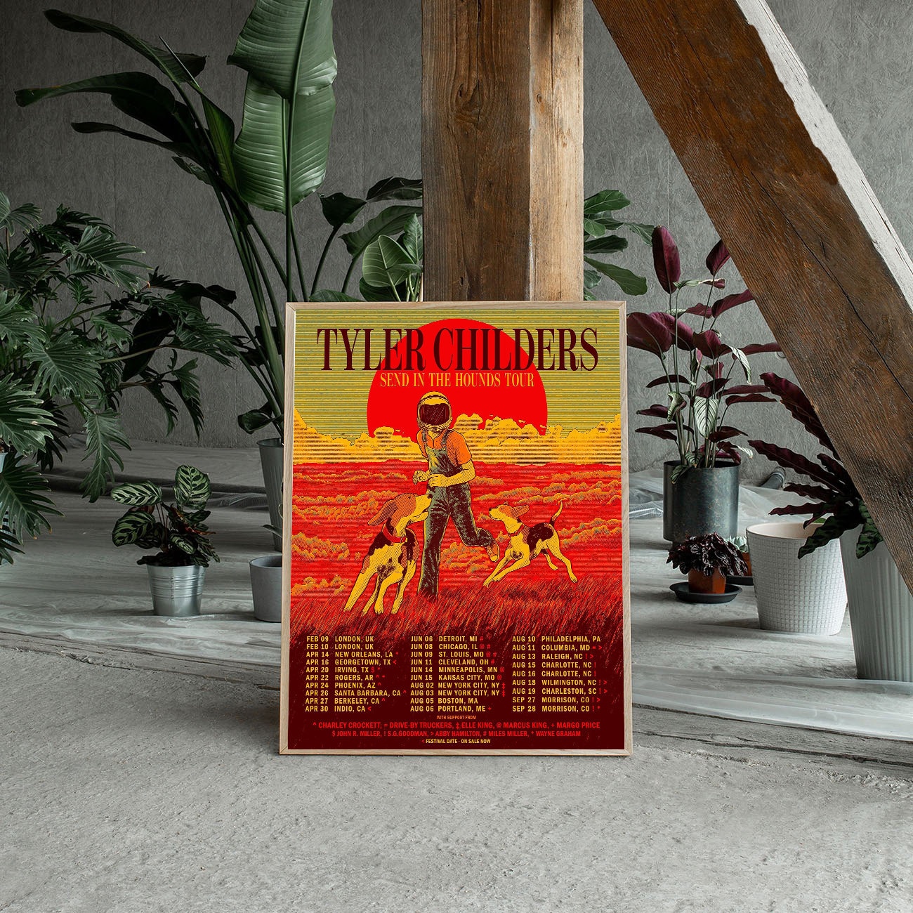 Tyler Childers Send In The Hounds 2023 Tour Dates Poster