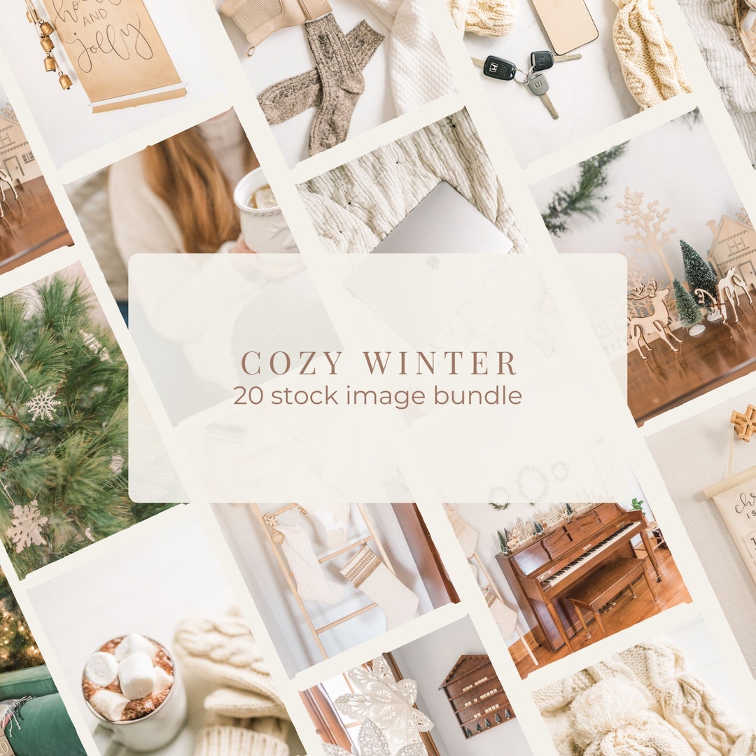 Cozy Winter Stock Image Bundle / 20 Social Media Photos Capturing the ...