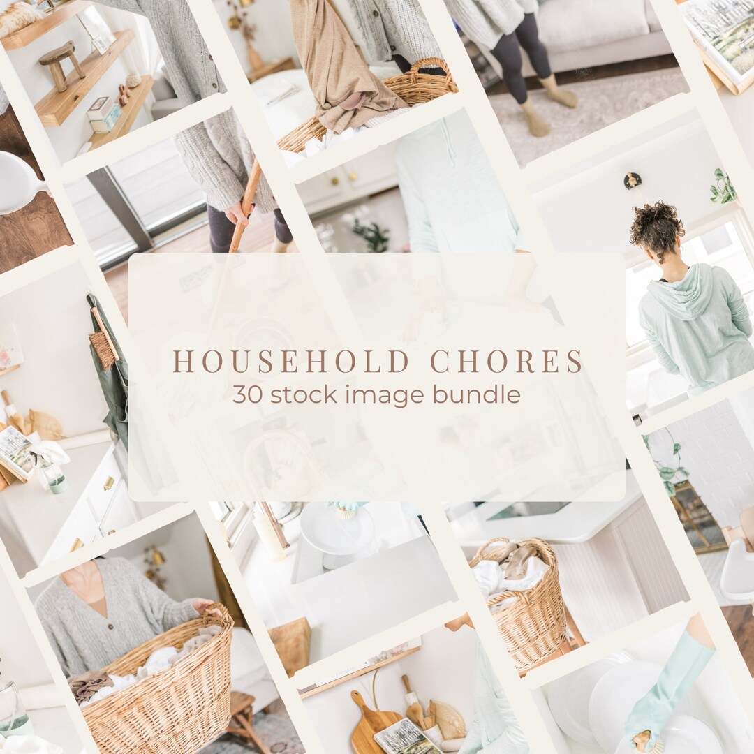 Household Chores Cleaning Stock Photo Bundle / Styled Stock Photos / 30 ...