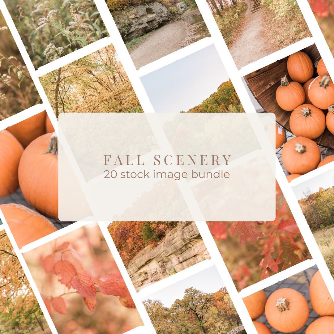 Autumn Landscape Photo Bundle for Social Media - 22 Fall Foliage and ...