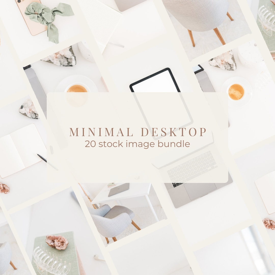 Minimal Desktop Stock Photo Bundle / Styled Stock Photos / 20 Stock ...