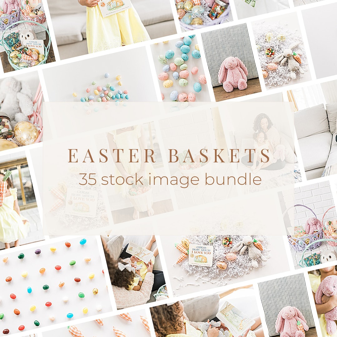 Easter Basket Social Media Stock Photo Bundle / 35 Easter Stock Images ...
