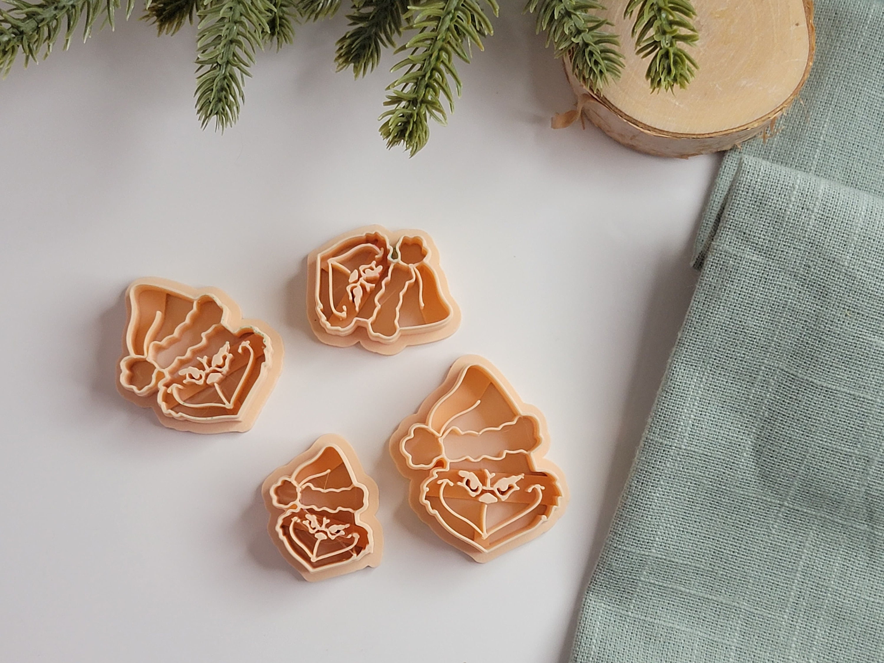 Grinch Polymer Clay Cutterfor Making Polymer Clay Earrings - Etsy