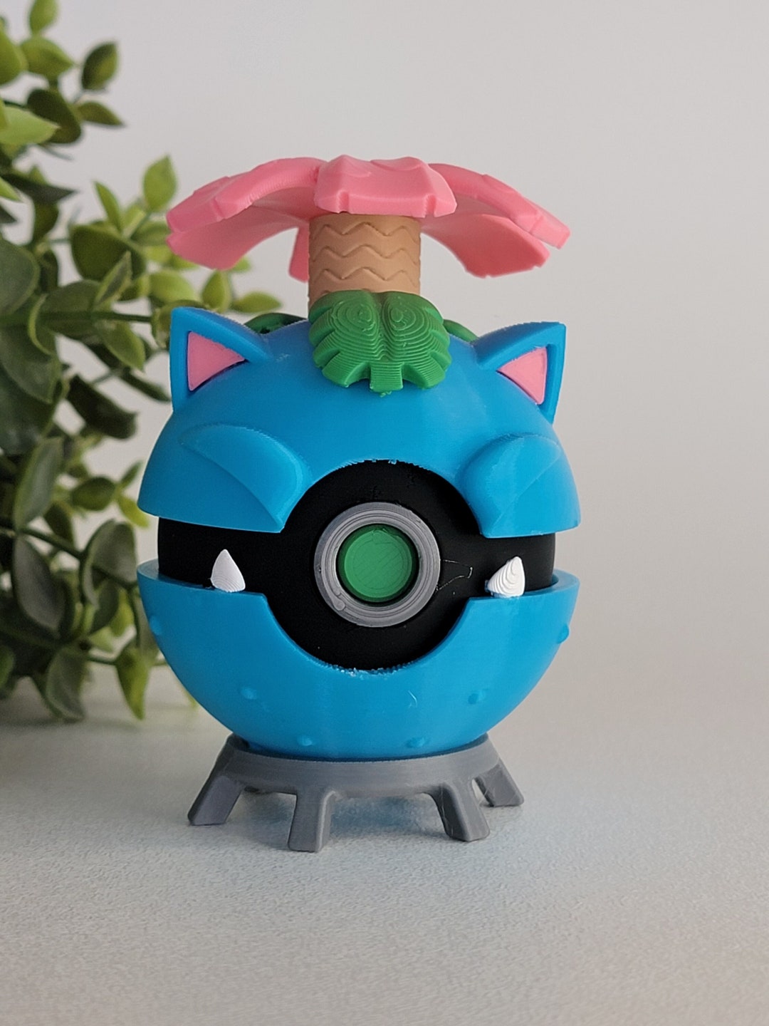 3D Printed Venusaur Pokeball - Handmade Collectible Gaming Merchandise ...