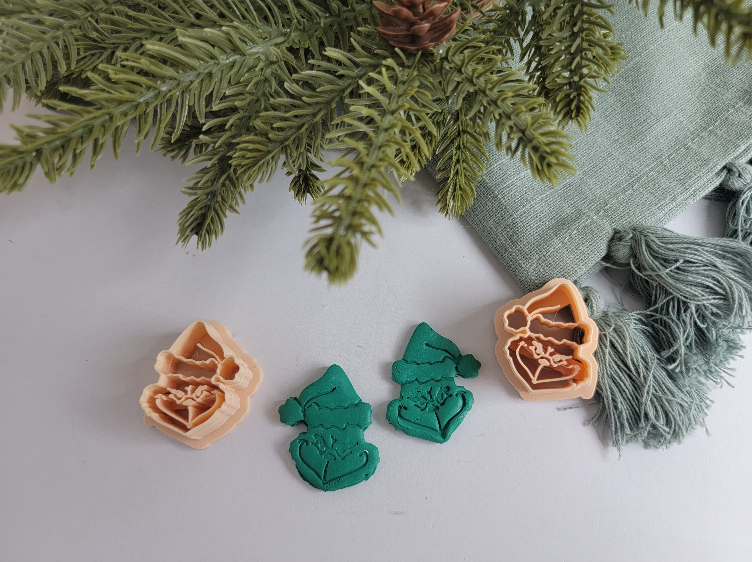 Grinch Polymer Clay Cutterfor Making Polymer Clay Earrings - Etsy