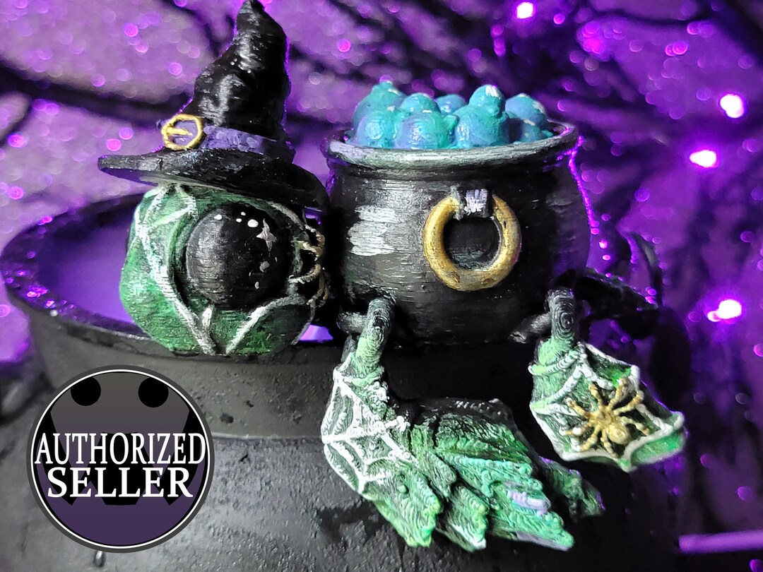 Wichurtle,3d Printed, Articulated,fidget,great Gift Ideas,witch Turtle ...