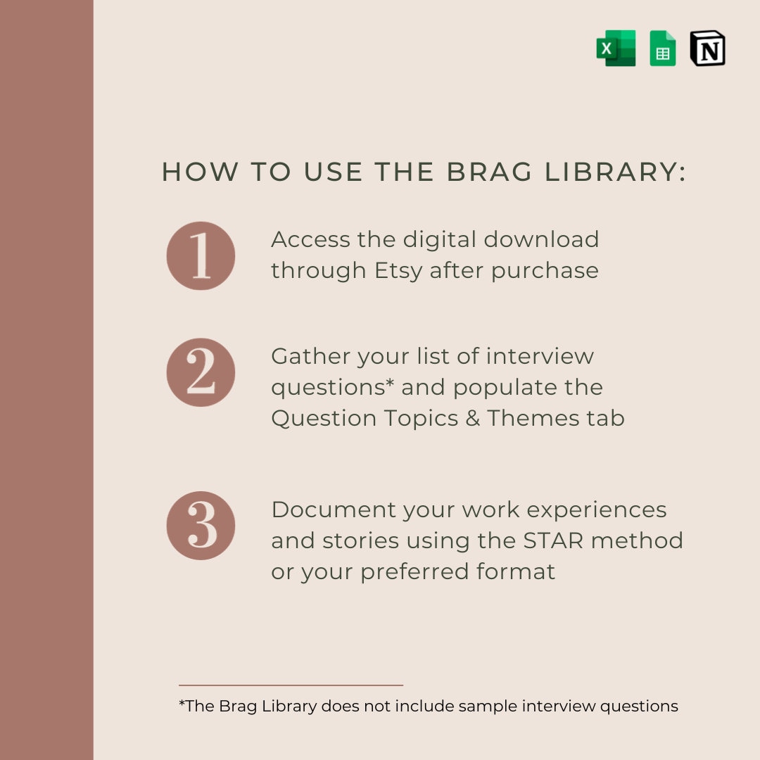 The Brag Library: Interview Answer Repository for MS Excel, Google ...