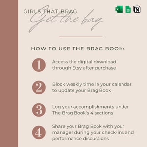 The Brag Book: Career Accomplishment Tracker for MS Excel, Google ...