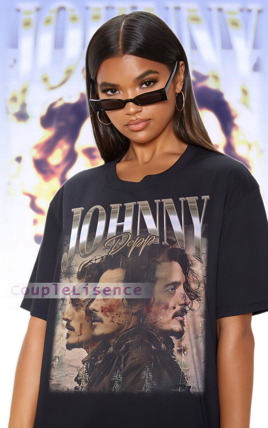 JOHNNY DEPP Limited Tshirt Johnny Depp Homage Vintage Johnny Depp Retro ...
