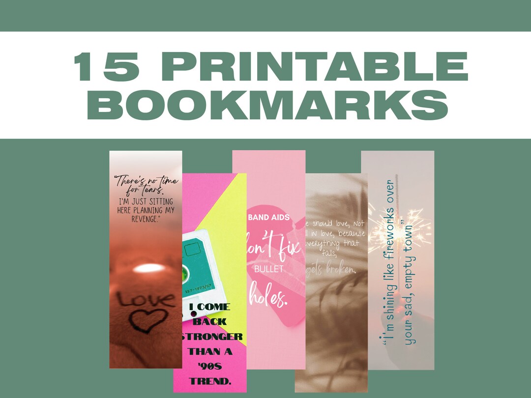 Taylor Swift Theme Bookmark Taylor Swift Gift Merch Swiftie Inspired ...