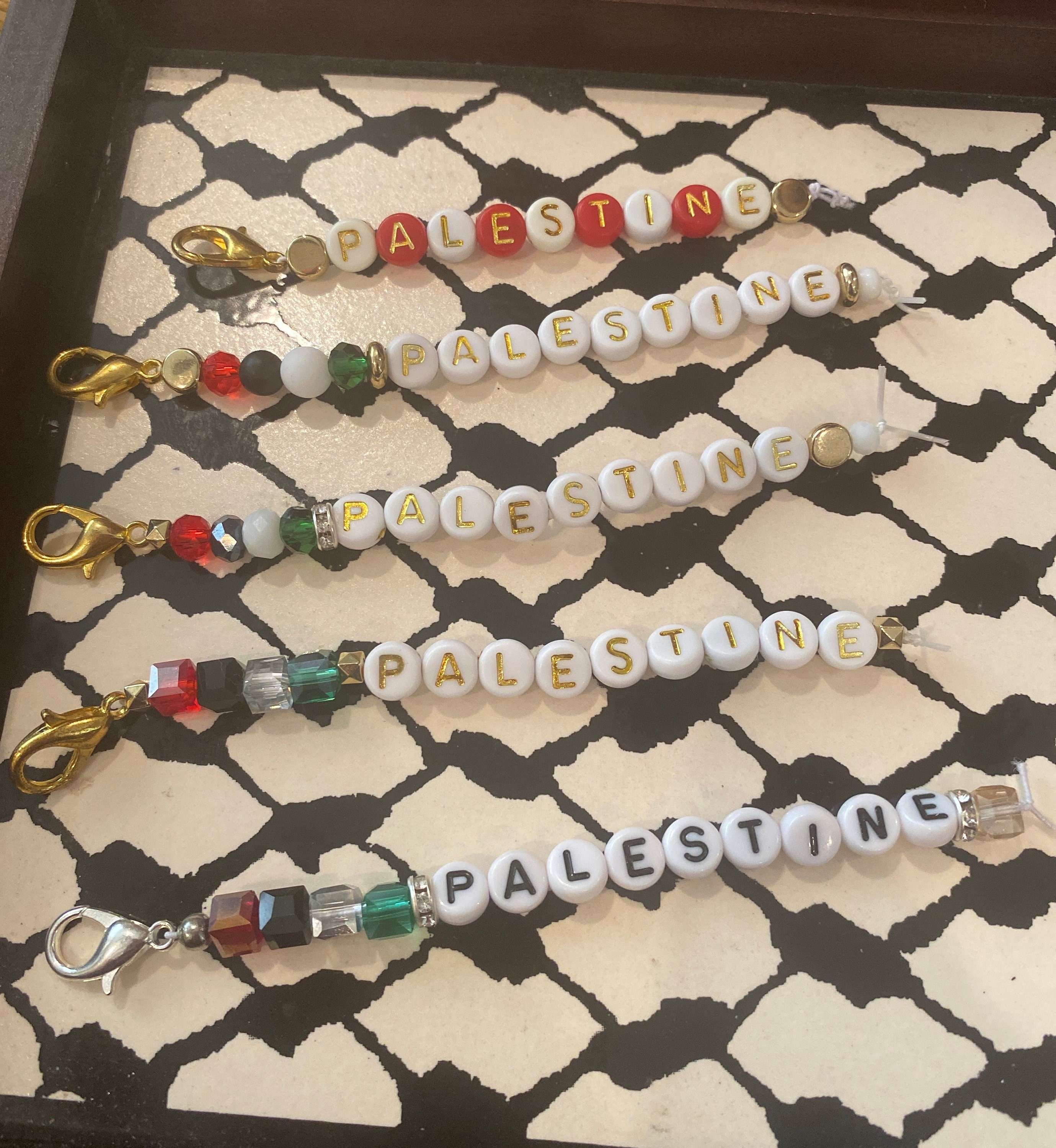 Palestine Beaded Keychain / Free Palestine / Palestine - Etsy