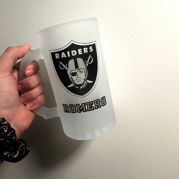 Raiders Beer Glasses - Etsy