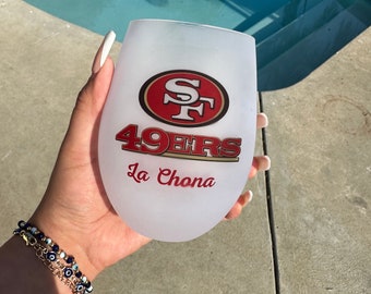 San Francisco 49ers, 49ers Wine Glass, San Francisco Wine Glass, Sports ...
