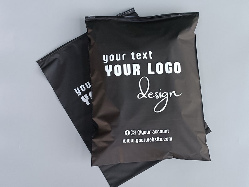 50-1000pcs Personalized Zip Lock Bags,add Your Own Text Clothing Bags ...