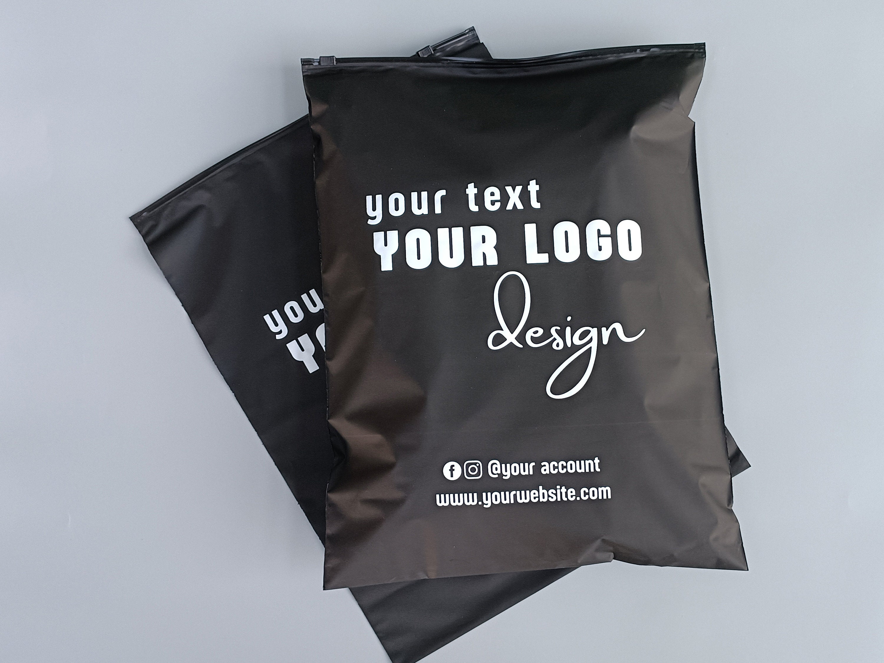50-1000pcs Personalized Shipping Bags,add Your Own Text Clothing Bags ...