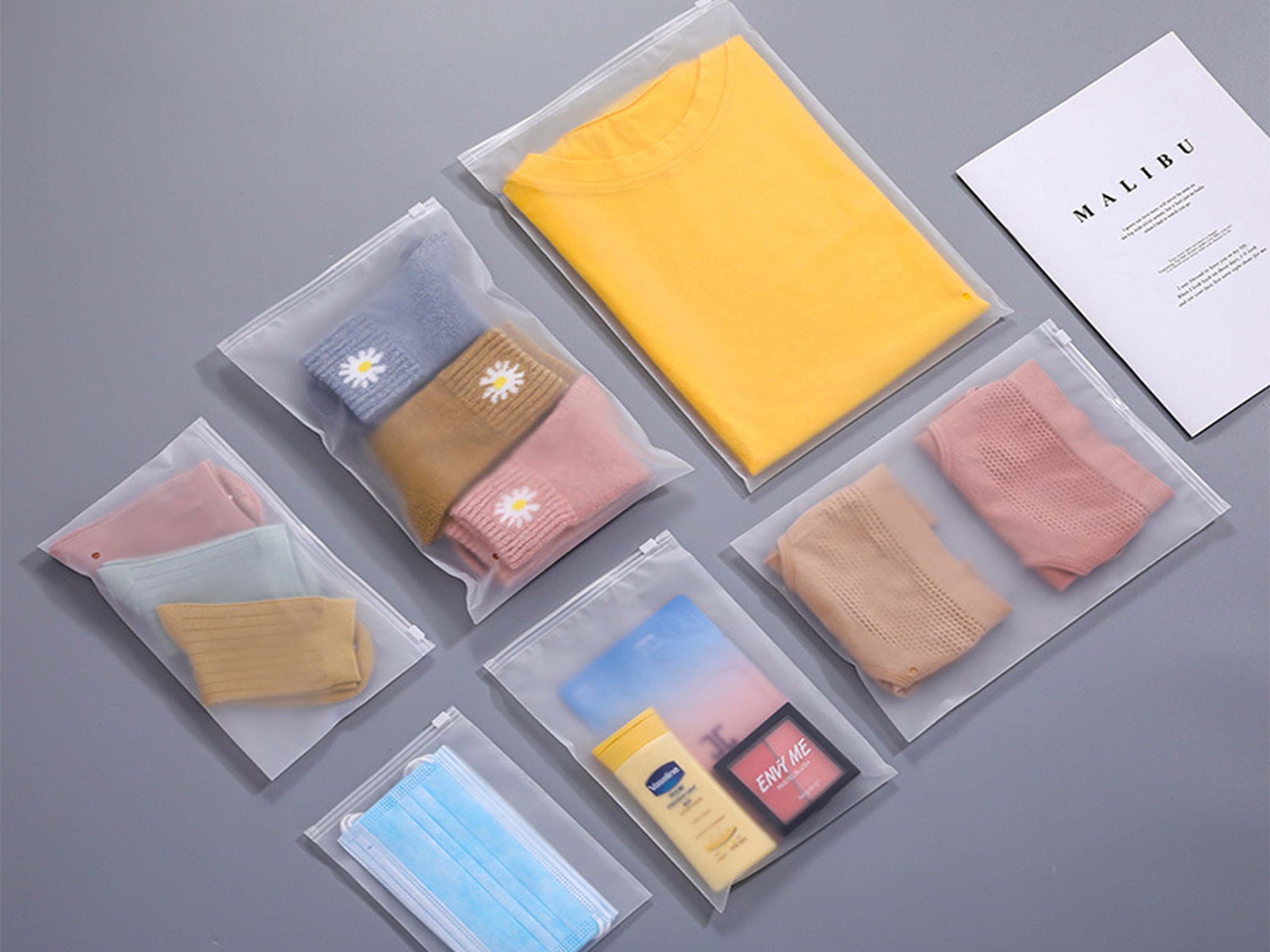 50 1000pcs Custom Frosted Zipper Bagsfrosted Zipper Bags With Etsy