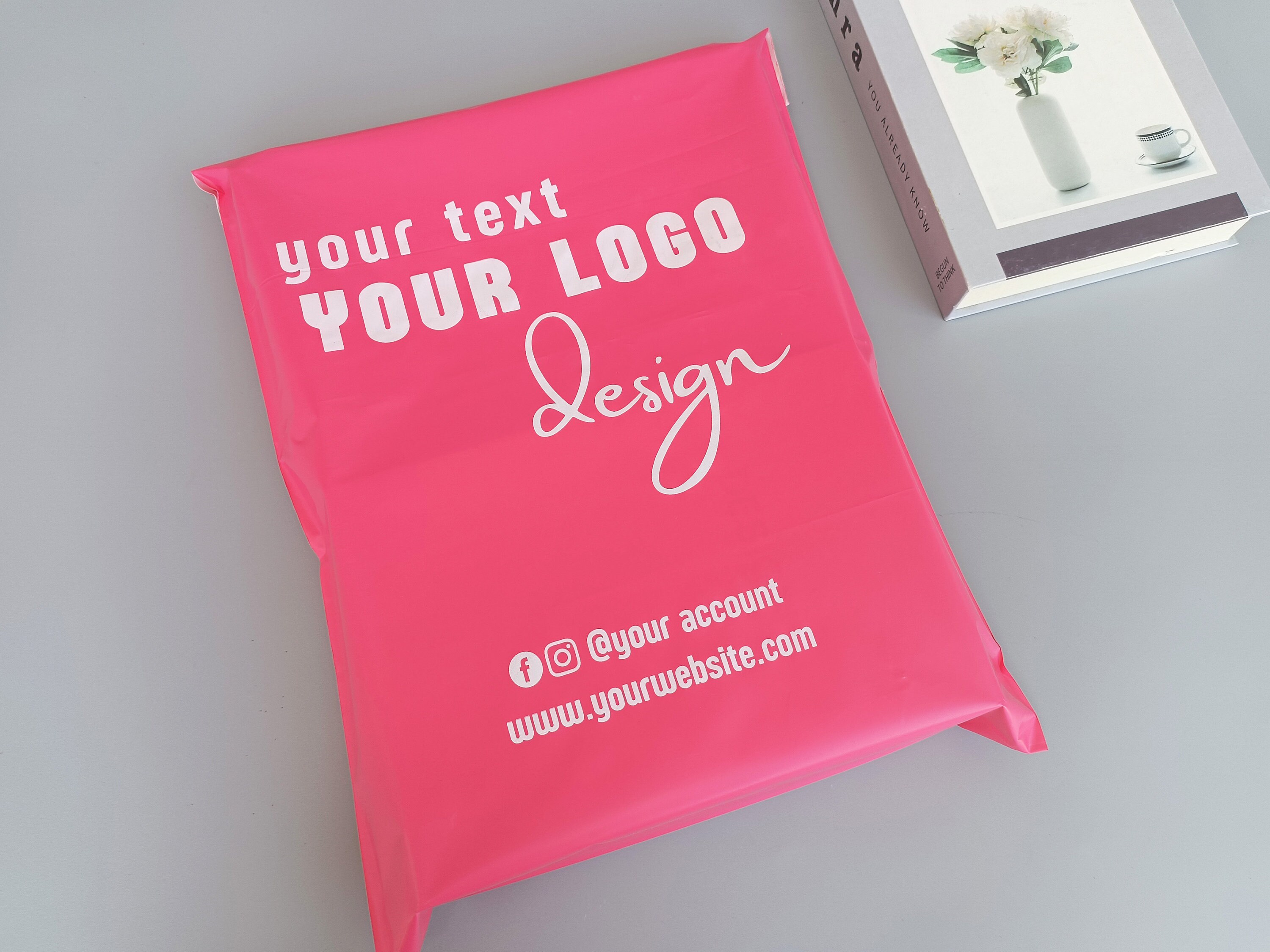 50-500pcs Custom Pink Poly Mailercustom Logo Mailers With - Etsy