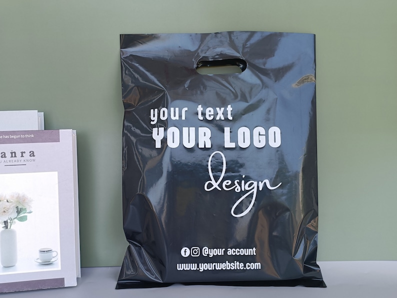 50-1000pcs Personalized Shopping Bags,add Your Own Logo Merchandise Bag ...