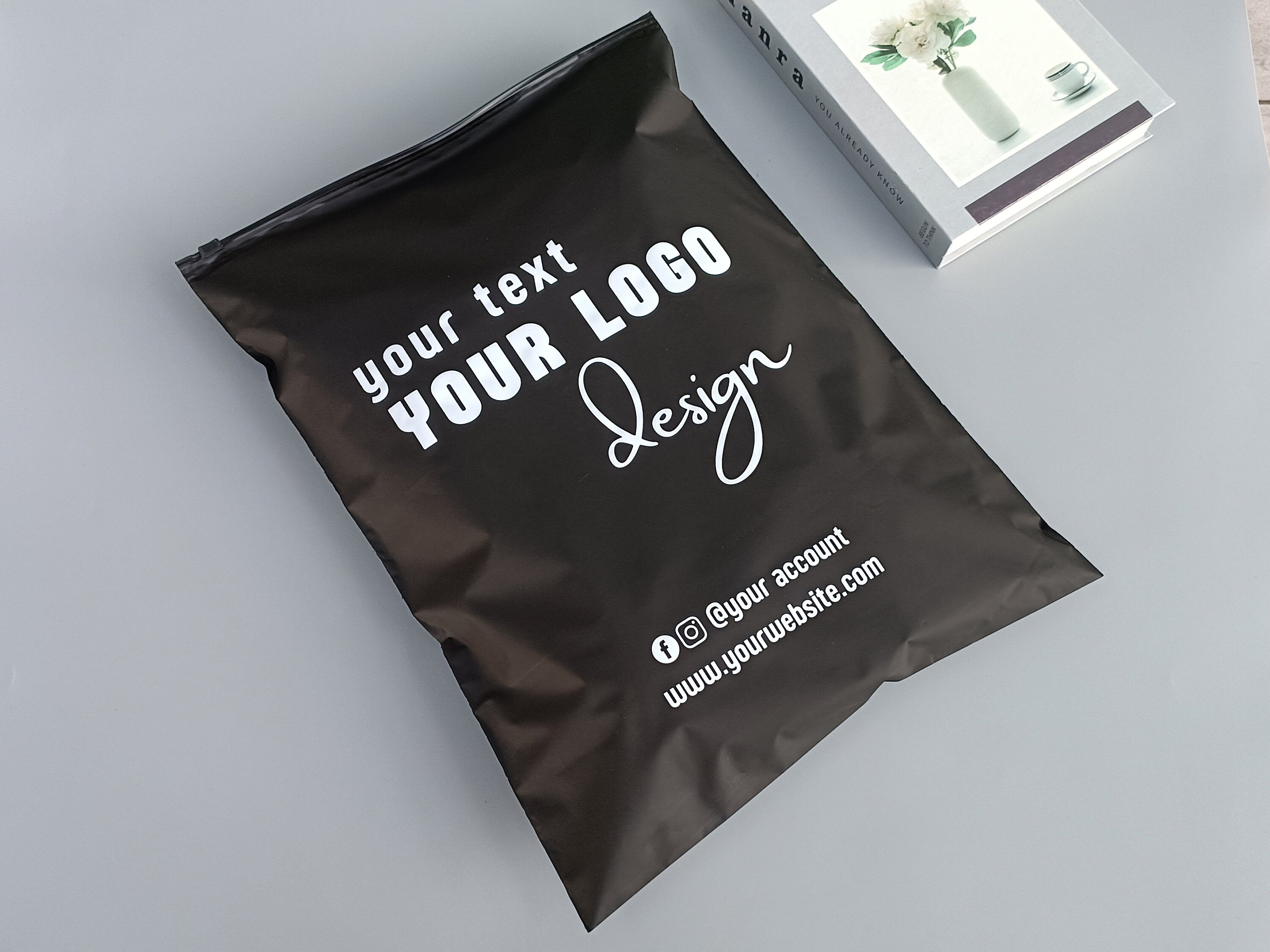 50-1000pcs Personalized Zip Lock Bags,add Your Own Text Clothing Bags ...