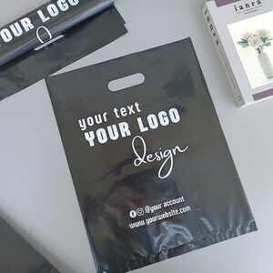 50-1000pcs Personalized Shopping Bags,add Your Own Logo Merchandise Bag ...