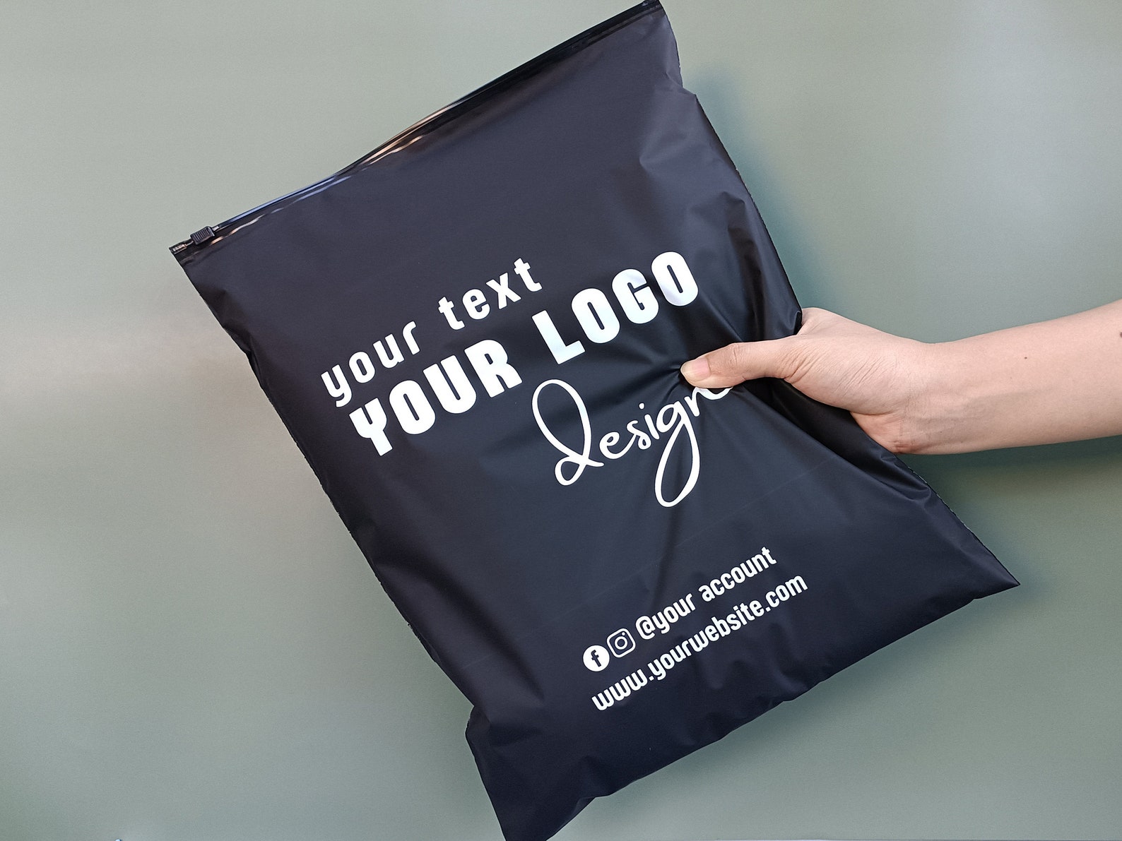 50-1000pcs Personalized Zip Lock Bags,add Your Own Text Clothing Bags ...