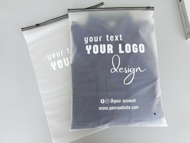 50 1000pcs Custom Packaging Bags Frosted Zipper Bags With Logo Custom