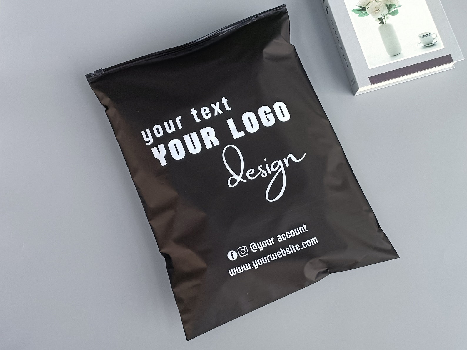 50-1000pcs Personalized Zipper Bags,add Your Own Text Clothing Bags ...