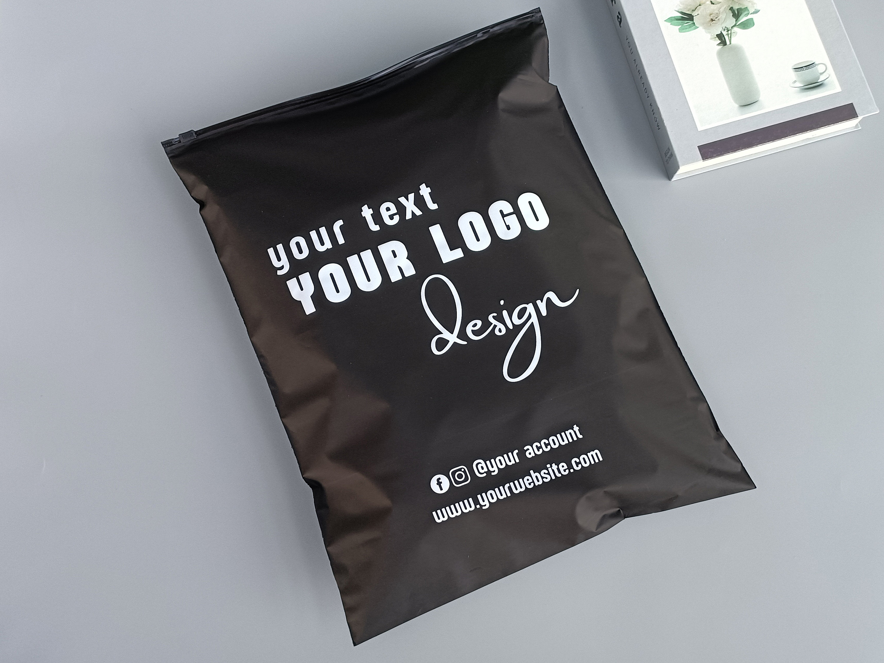 50-1000pcs Personalized Zip Lock Bags,add Your Own Text Clothing Bags ...