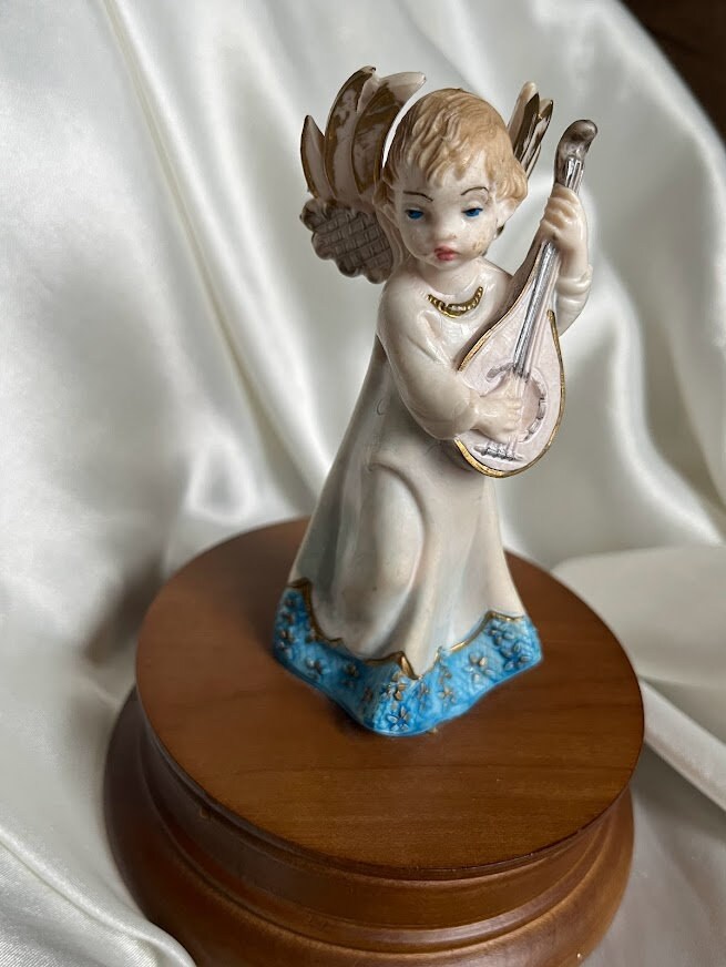 Antique Swiss Thorens Movement Musical Angel Figurine made - Etsy