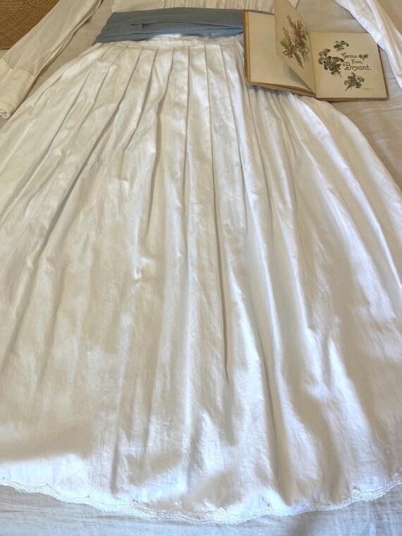 1980s White cotton Cottage Core Skirt - Gem
