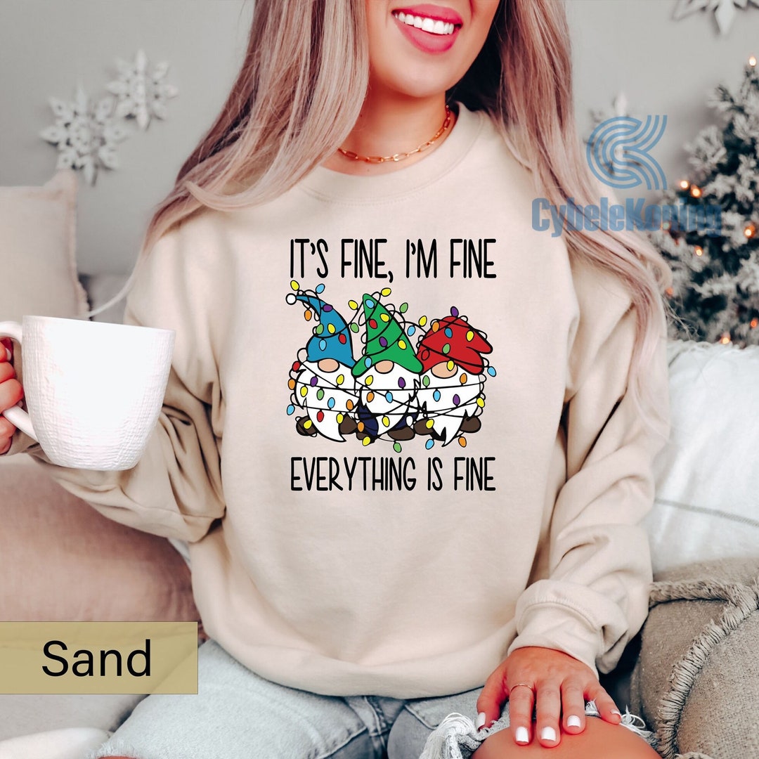 It's Fine We're Fine Everything is Fine Gnome - Etsy