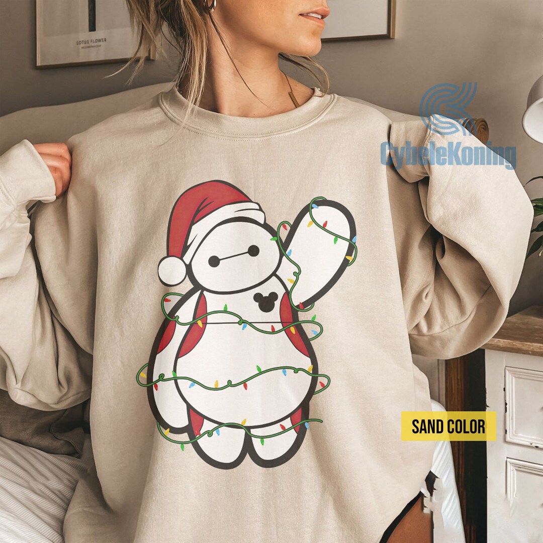 Big Hero 6 Cute Santa Baymax Christmas Lights Shirt Baymax - Etsy